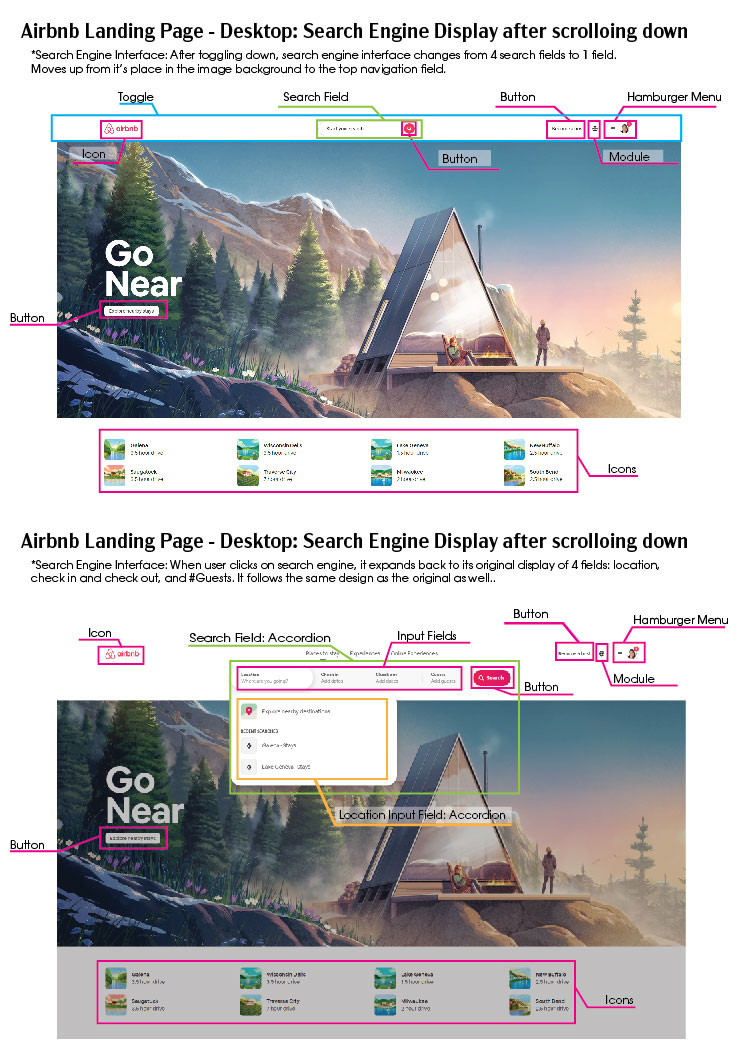 Airbnb User Interface Redesign | Michelle J Lee Designs Portfolio